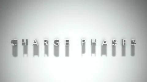 charge phases 3D title animation white t... | Stock Video | Pond5