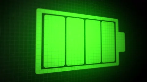 Charging battery icon acid-green color o... | Stock Video | Pond5