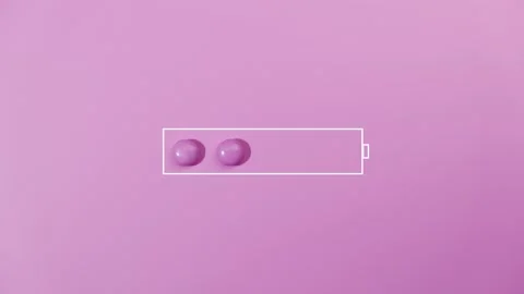 Charging battery indicator of sweet cand... | Stock Video | Pond5