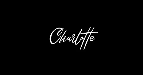 Charlotte Female Name Animated Cursive C... | Stock Video | Pond5