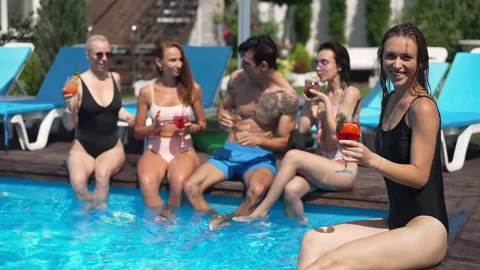 Charming slim beautiful young brunette w... | Stock Video | Pond5