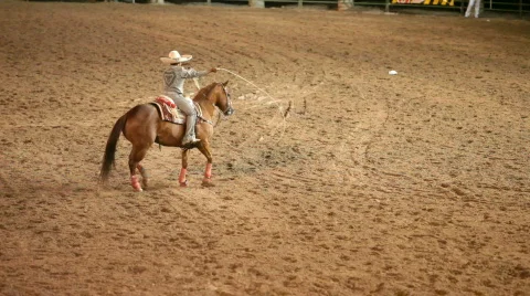 Charro cowboy rope tricks P HD 1105 | Stock Video | Pond5