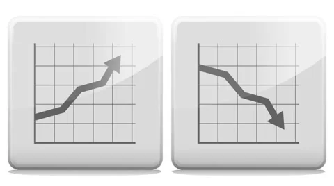 Chart Arrow Alpha Channel Loop | Stock Video | Pond5