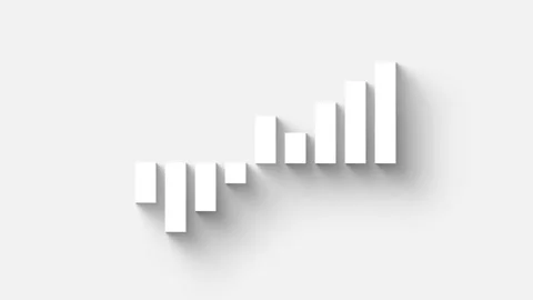 Chart Bars Vertical in Modern Minimal 3D... | Stock Video | Pond5