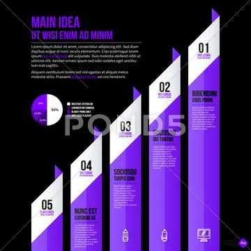 Chart layout with vertical elements. EPS10 vector template: Graphic ...