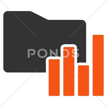 Charts Folder icon from Business Bicolor Set: Royalty Free #52887850