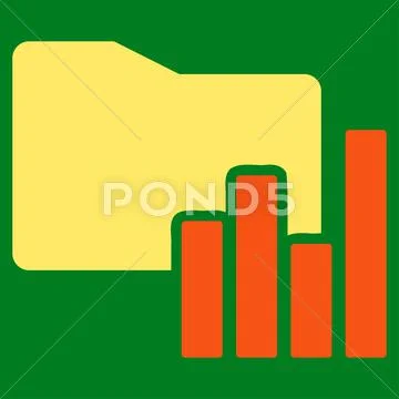 Charts Folder icon from Business Bicolor Set: Graphic #53211789