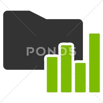 Charts Folder icon from Business Bicolor Set: Graphic #53252345