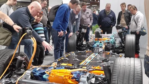 The chassis and powertrain of an electri... | Stock Video | Pond5