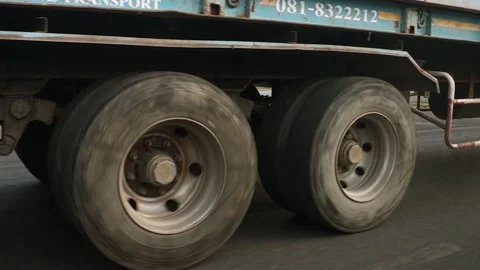 Chassis with wheels of a truck driving o... | Stock Video | Pond5