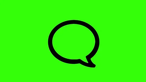 chat black icon background animated, log... | Stock Video | Pond5