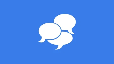 Chat bubble shape icon white color anima... | Stock Video | Pond5