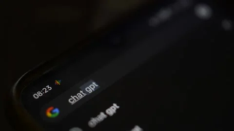 chat gpt artificial intelligence app typ... | Stock Video | Pond5