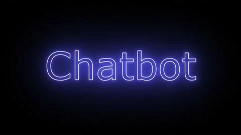 Chatbot, Written in Neon Text Effect wit... | Stock Video | Pond5