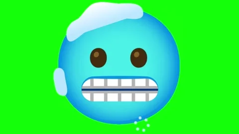 Chattering teeth cold face animated emoj... | Stock Video | Pond5