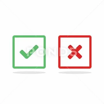 Check and wrong marks, Tick and cross marks, Accepted/Rejected ...