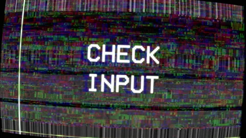 Check Input on an analog signal in a TV.... | Stock Video | Pond5