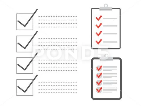 Check list and marker. Check list symbol right mark Illustration #134782996