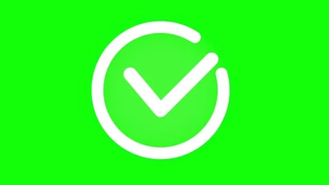 Check Mark Animation on Green Screen Ani... | Stock Video | Pond5