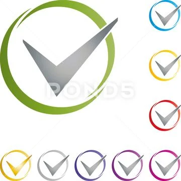 Check mark, button, sign, hook, logo ~ Clip Art #86024711