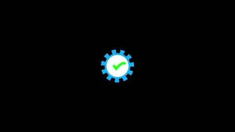 check mark with gear icon animated backg... | Stock Video | Pond5
