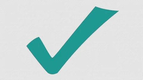 Check mark in green animation with trans... | Stock Video | Pond5
