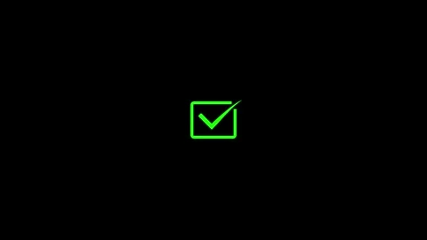 Check Mark Icon Animation, Green Tick Mo... | Stock Video | Pond5