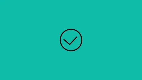 Check mark icon. Animation in motion gra... | Stock Video | Pond5