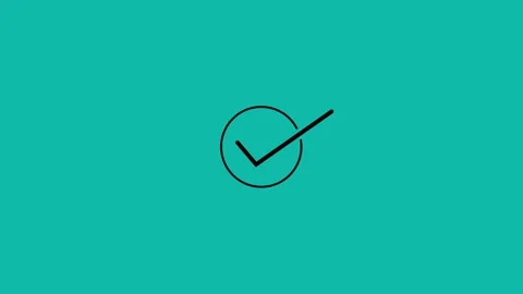 Check mark icon. Animation in motion gra... | Stock Video | Pond5