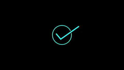 Check mark icon. Animation in motion gra... | Stock Video | Pond5