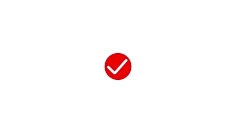 Check mark icon animation, positive symb... | Stock Video | Pond5