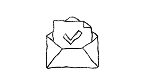 Check mark icon in hand draw style. Moti... | Stock Video | Pond5