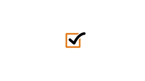 Check mark icon, positive symbol, tick m... | Stock Video | Pond5