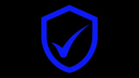 Check mark inside a shield animation, sy... | Stock Video | Pond5