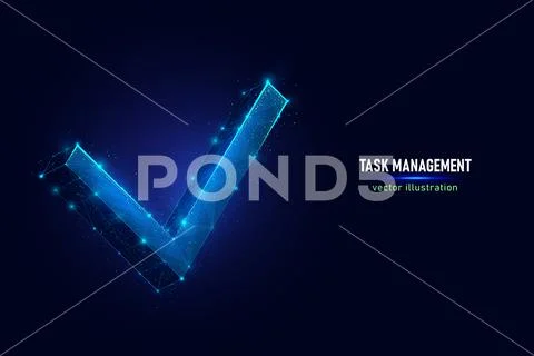 Check mark low poly vector illustration: Graphic #165595969