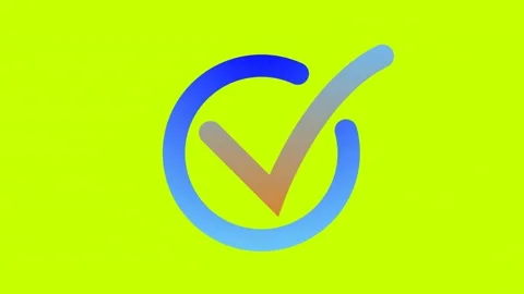 Check Mark sign animation on Green scree... | Stock Video | Pond5