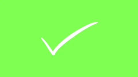 Check mark sign green screen | Stock Video | Pond5