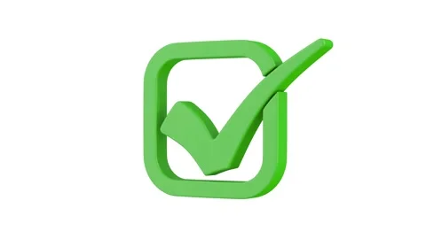 Check mark sign on white background. Iso... | Stock Video | Pond5