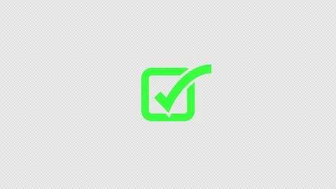 Check mark symbol. approved tick mark ic... | Stock Video | Pond5