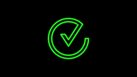 Check mark symbol. approved tick mark ic... | Stock Video | Pond5