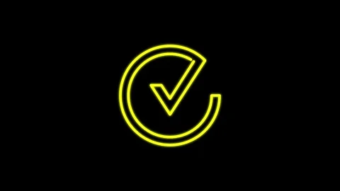 Check mark symbol. approved tick mark ic... | Stock Video | Pond5