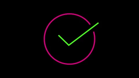 check mark symbol, tick sign, animation ... | Stock Video | Pond5