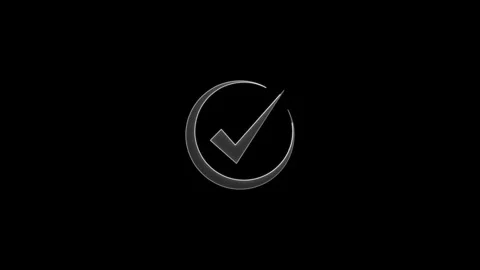 check mark symbol yes approve choice ico... | Stock Video | Pond5