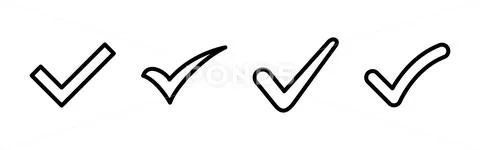 Check mark vector. Check mark icon. Tick mark symbol vector: Graphic ...