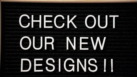 Check out our new designs black letter p... | Stock Video | Pond5