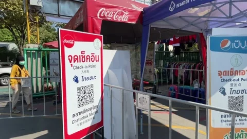 Check in point QR code scanning entrance... | Stock Video | Pond5