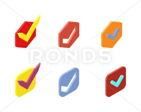 Check vote icons vector set: Royalty Free #65457314