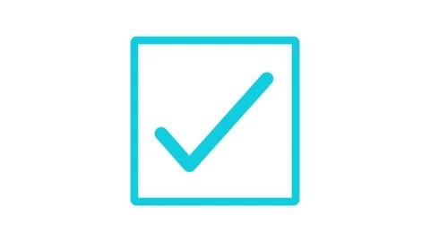 Checkbox Animation Simple Symbol in Moti... | Stock Video | Pond5