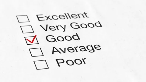 Checkbox Marking Survey - Good - Explain... | Stock Video | Pond5