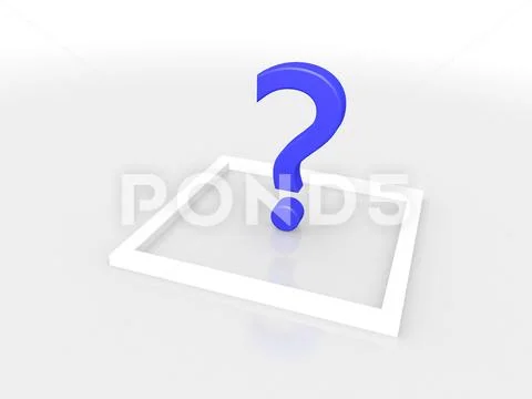 Checkbox with a question mark ~ Clip Art #73745043